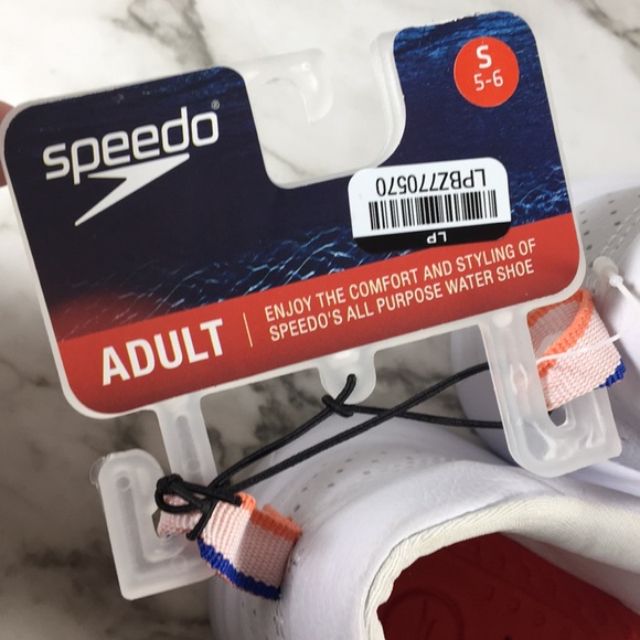 Speedo | Shoes | Speedo Triple White Faux Leather Adult Water Shoe ...